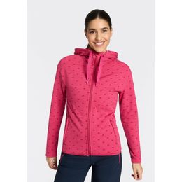 Fleecejacke CMP, Damen, Gr. 44, magenta meliert, Obermaterial: 90% Polyester, 10% Elasthan, Jacken Fleecejacke, f&uuml;r Wanderungen, f&uuml;r vielseitige Aktivit&auml;ten, &Uuml;bergangsjacke