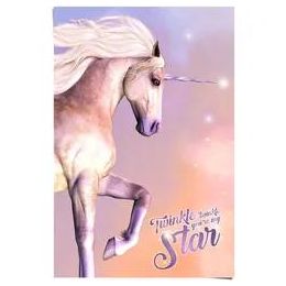Poster Reinders "Poster Einhorn Glitzer", rosa (farbe bild(er): rosa), B:61cm H:91,5cm, Papier, Bilder, Poster