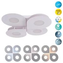 N&auml;ve N&Auml;VE LED Deckenleuchte "Smilla", wei&szlig;, 1, H: 8cm, 1 Stk., Leuchten, wei&szlig;, Memory, Nachtlicht, CCT, dimmbar per Fernbedienung (inkl.), LED Deckenleuchte