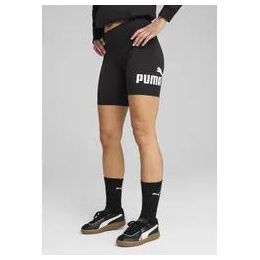 Leggings Puma "ESS NO. 1 LOGO 7'' SHORT LEGGINGS", Damen, Gr. L, N-Gr, schwarz (Puma schwarz), Jersey, Obermaterial: 95% Baumwolle, 5% Elasthan, bedruckt, schmal kniefrei, Hosen Leggings, schmale Passform, elastischer Bund, pflegeleicht