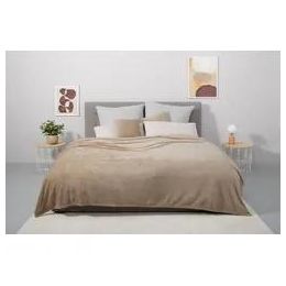 Tagesdecke OTTO HOME "Desner3", beige, B:240cm L:250cm, Polyester, Tagesdecken, mit Cashmere-Touch, viele Farben erh&auml;ltlich, Decke ab 140x210 cm