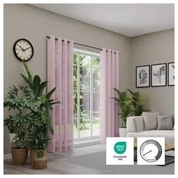Neutex for you! Vorhang NEUTEX FOR YOU "Libre-ECO" Gr. 1, lila (flieder), B:142cm H:245cm, Jacquard, Polyester, Gardinen
