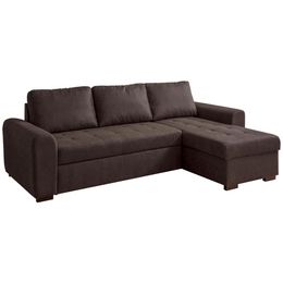 Ecksofa Poll Dunkelbraun