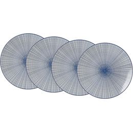Ritzenhoff & Breker Dessertteller RITZENHOFF & BREKER "ROYAL MAKOTO", wei&szlig; (wei&szlig;, blau), &Oslash;:21,5cm, Keramik, Speiseteller, Teller Set, Keramik