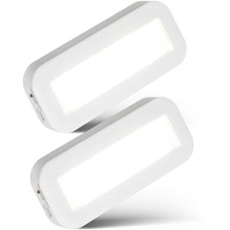 Briloner Leuchten LED Unterbauleuchte "SIGO", wei&szlig;, 2, H: 2cm, 2 Stk., Leuchten, 15x6,5x2 cm, 2er-Set, K&uuml;che, Schrank, Treppe, K&uuml;chenlampe