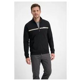 Sweatjacke BOSS "Authentic", Herren, Gr. M, schwarz 001, Sweatware, Obermaterial: 100% Baumwolle, unifarben, regular fit normal, B&uuml;ndchen, Sweatjacken Sweatjacke, mit Streifen und Logo, regular fit