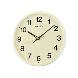 Wanduhr Seiko, beige, Wanduhren, &Oslash; 30,5cm, Wanduhr, Quarzuhr, B&uuml;ro, Arbeitszimmer, K&uuml;che, Esszimmer, Wohnzimmer