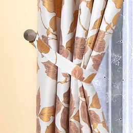 Raffhalter Stickereien Plauen "Weinlaub" Gr. 1, orange (wei&szlig;, terrakotta), B:5cm H:70cm, Polyester, Raffhalter