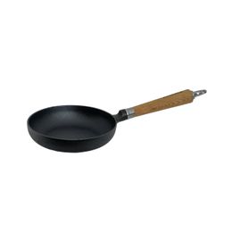 Bratpfanne RONNEBY BRUK "Maestro, hoch, &Oslash; 20 cm, mit Holzgriff", schwarz, mit eichenholzgriff, B:20cm H:9cm L:44cm, Pfannen, Bratpfanne