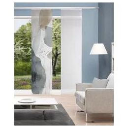 Schiebegardine Vision S "AQUA", stein, B:60cm H:260cm, Polyester, Polyester, Gardinen, digital bedruckt