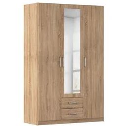 Kleiderschrank Rauch "Schrank Garderobe Ankleide GAMMA Breiten 91/136/181/226/271/315/360 cm", eiche sonoma, griffe chrom, B:136cm H:210cm T:54cm, Holzwerkstoff, Schr&auml;nke, Kleiderschrank, verschiedene Griff-Varianten, mit Spiegel TOPSELLER MADE IN GERMANY, Topseller