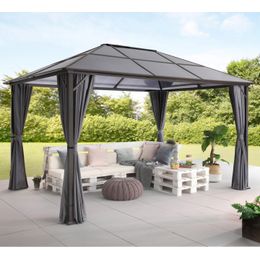 Pavillonseitenteil Konifera, grau, Polyester, Pavillonseitenteile, f&uuml;r &raquo;Porto&laquo;, 2 Seitenteile, BxT: 300x400 cm