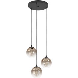 Eglo H&auml;ngeleuchte "ARISCANI 1 Pendellampe - Stahl - E27 - 3X60W - IP20", schwarz, 3, &Oslash; 42,5cm H: 110cm, 1 Stk., Leuchten, H&auml;ngelampe, Deckenlampe, Wohnzimmer, Esszimmer, H110 x &Oslash;42,5 cm, H&auml;ngeleuchte