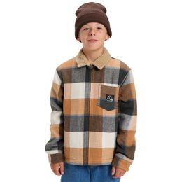 Outdoorjacke Quiksilver "Dna Sherpa Harrington", Kinder, Gr. 16, almond sherpa harrington, Obermaterial: 100% Microfaser;, Jacken Outdoorjacke
