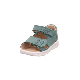 Sandale Superfit "LAGOON WMS: mittel", M&auml;dchen, Gr. 28, gr&uuml;n, Nubukleder, Textil, Veloursleder, Schuhe Sandale, Sommerschuh mit 2 Klettriemchen, Gr&ouml;&szlig;enschablone zum Download