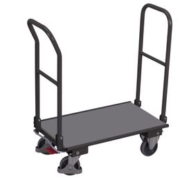 VARIOfit Klappb&uuml;gelwagen mit 2 B&uuml;geln 150 kg + EasySTOP - Anthrazitgrau