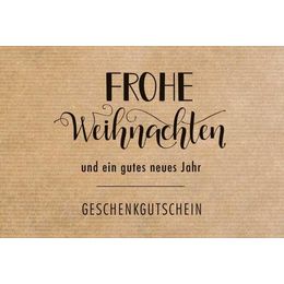 25 x Geschenkgutschein "Frohe Weihnachten & Guten Rutsch"