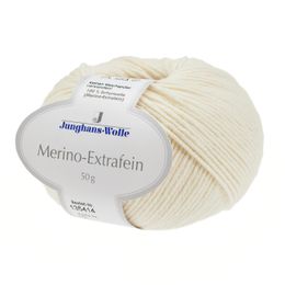 Merino-Extrafein von Junghans-Wolle, Ecru/Natur, aus Schurwolle