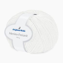 Sockenwolle Merino-Freizeit 4-fach von Junghans-Wolle, Wollwei&szlig;, aus Schurwolle