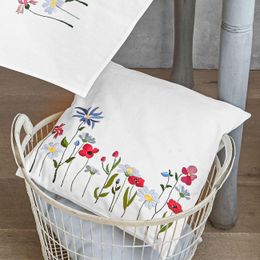 Stick-Ensemble - Feldblumen, Kissenh&uuml;lle