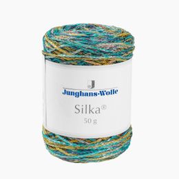 Silka von Junghans-Wolle, Petrol/Mint/Oliv, aus Polyacryl