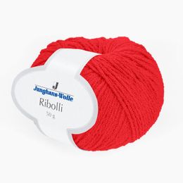 Ribolli von Junghans-Wolle, Rot, aus Baumwolle