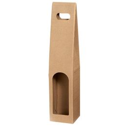 50 x Tragekarton f&uuml;r 1 Flasche 90 x 90 x 445 mm (natura)