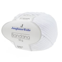 Bandana von Junghans-Wolle, Wei&szlig;, aus Baumwolle