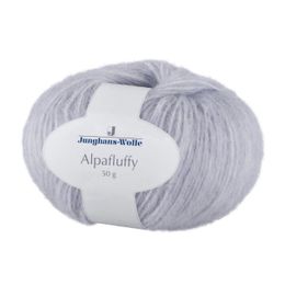 Alpafluffy von Junghans-Wolle, Hellgrau, aus Polyester