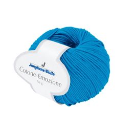 Cotone-Emozione von Junghans-Wolle, K&ouml;nigsblau/Petrol, aus Baumwolle