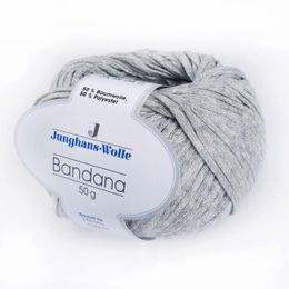 Bandana von Junghans-Wolle, Grau meliert, aus Baumwolle