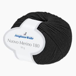 Nuovo Merino 180 von Junghans-Wolle, Schwarz, aus Schurwolle