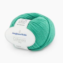 Cotonara von Junghans-Wolle, Dunkel-Mint, aus Baumwolle