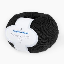 Monello-175 Uni von Junghans-Wolle, Schwarz, aus Polyacryl