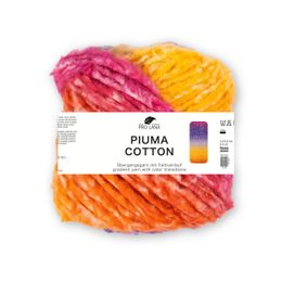 Piuma Cotton von Pro Lana, Lila/Orange, aus Baumwolle
