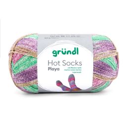 gr&uuml;ndl Hot Socks Playa von Gr&uuml;ndl, Violett/Brombeer/Apfelgr&uuml;n/Hellgrau, aus Baumwolle
