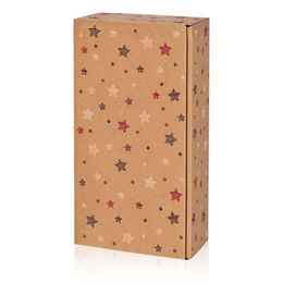 25 x Pr&auml;sentkarton "Natura Stars" f&uuml;r 2 Flaschen 360 x 180 x 90 mm