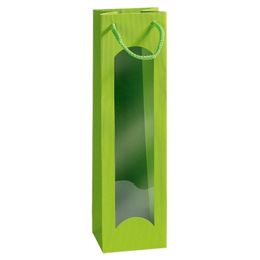 20 x Geschenkt&uuml;te mit Sichtfenster f&uuml;r 1 Flasche 100 x 80 x 360 mm (Hellgr&uuml;n)