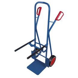 VARIOfit Stuhlkarre - Stahlrohr 250 kg Vollgummibereifung - Enzianblau