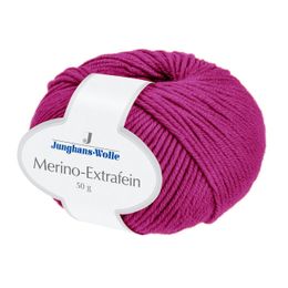 Merino-Extrafein von Junghans-Wolle, Magenta, aus Schurwolle