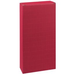 50 x Faltschachtel f&uuml;r 2 Flaschen 162 x 78 x 363 mm (Bordeaux)