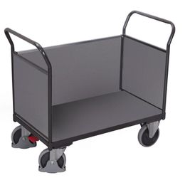 VARIOfit Dreiwandwagen 500 kg Traglast Typ XL + EasySTOP - Anthrazitgrau