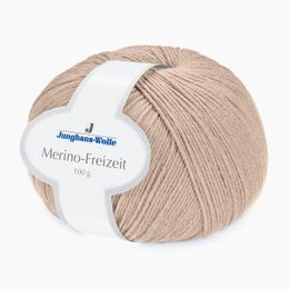 Sockenwolle Merino-Freizeit 4-fach von Junghans-Wolle, Sand meliert, aus Schurwolle