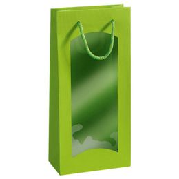 20 x Geschenkt&uuml;te mit Sichtfenster f&uuml;r 2 Flaschen 170 x 85 x 360 mm (Hellgr&uuml;n)