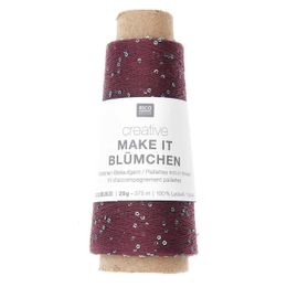 Creative Make it Bl&uuml;mchen Beilaufgarn von Rico Design, Bordeaux, aus Lyocell