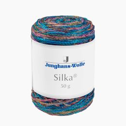 Silka von Junghans-Wolle, Gr&uuml;n/T&uuml;rkis/Orange, aus Polyacryl