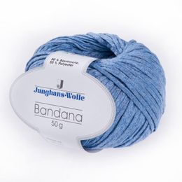 Bandana von Junghans-Wolle, Jeans meliert, aus Baumwolle