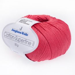 Cotton-Superfine II von Junghans-Wolle, Erdbeer, aus Baumwolle