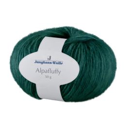 Alpafluffy von Junghans-Wolle, Dunkelgr&uuml;n, aus Polyester