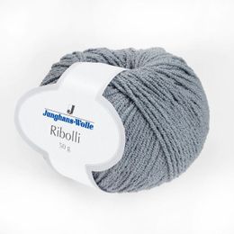 Ribolli von Junghans-Wolle, Grau, aus Baumwolle